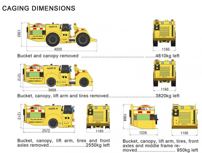 DRWJD-0.6 Underground Lhd Machines OEM For Narrow Veins And Sections